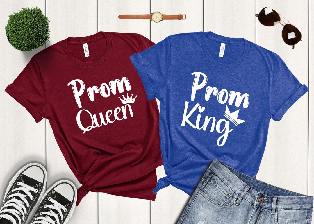 Prom Queen and Prom King Matching Shirt, King and Queen of Hearts, Love ...