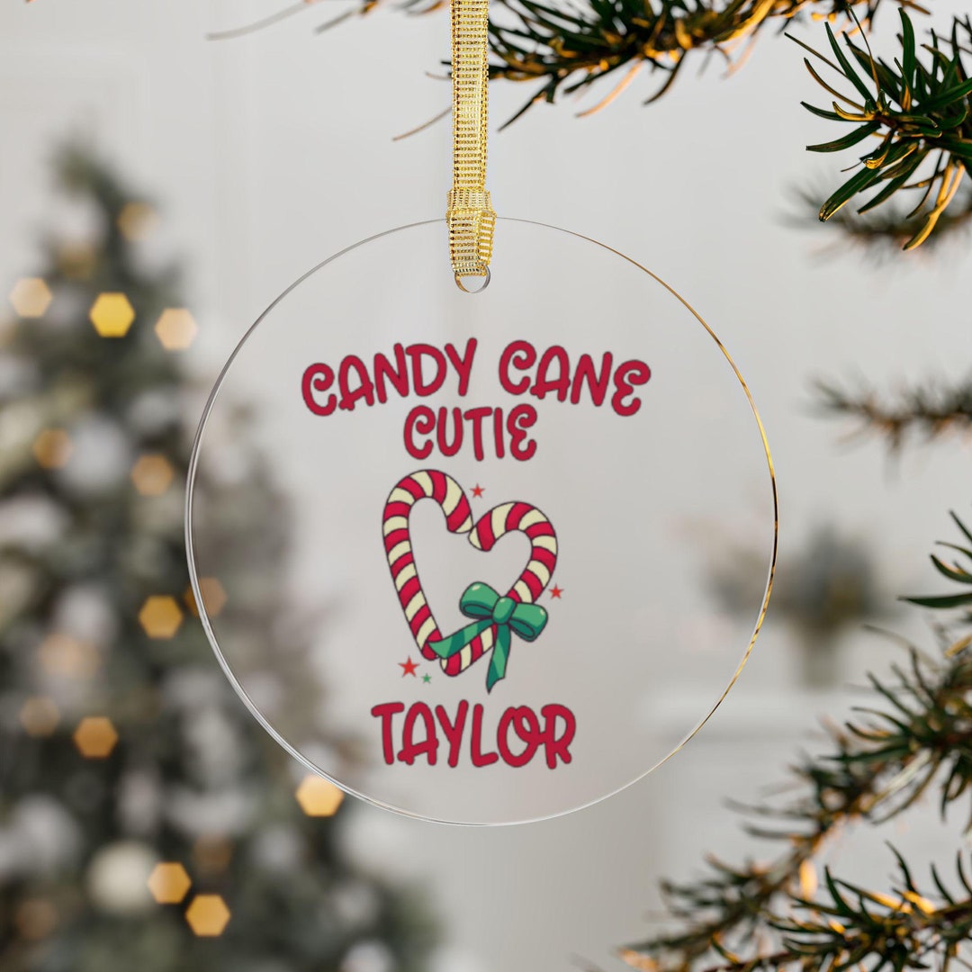 Candy Cane Cutie, Custom Christmas Ornament, Candy Cane Ornament ...