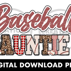 Baseball Auntie PNG, Cute Aunt Shirt, Cute Aunt Png, Baseball Aunt ...