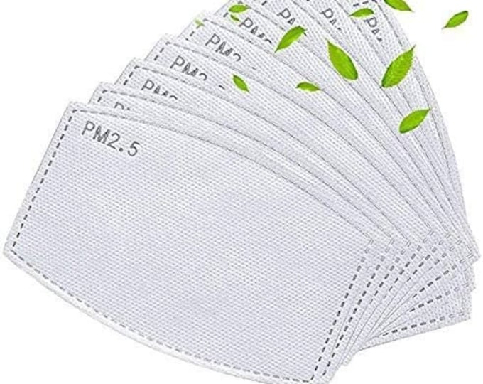 PM2.5 Activated Carbon Filter Mouth Mask Filters 10pcs Breathing Insert ...