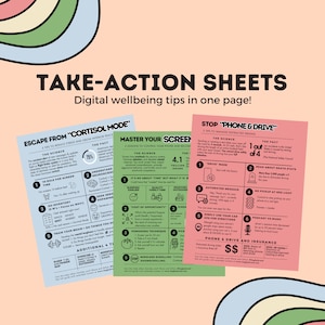 Reduce Your Screen Time Actionable Guide, Cheat Sheet, Mini Guide ...