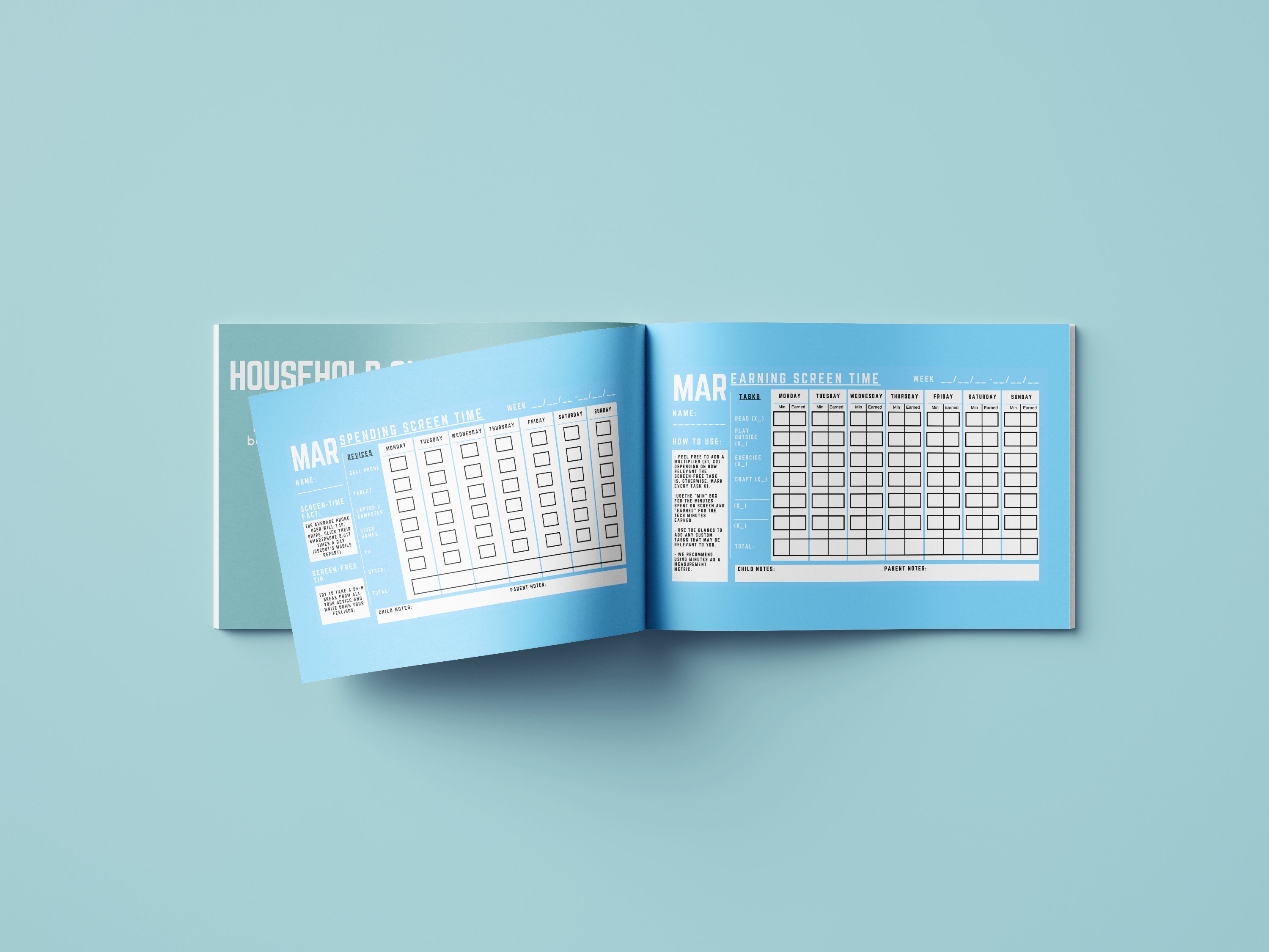 Print-ready Screen Time Tracker for Parents / Families | Etsy