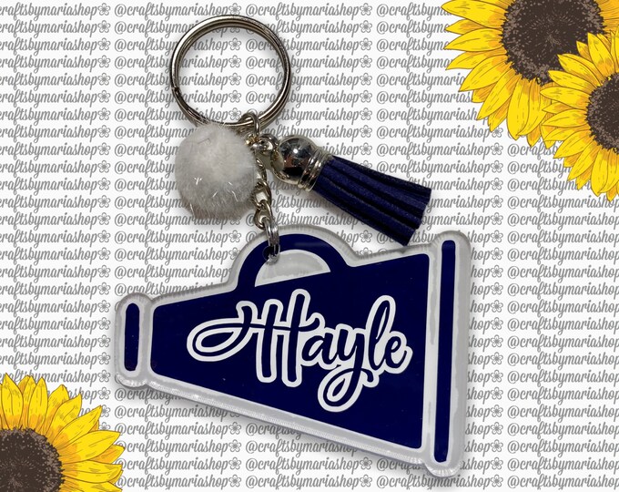 Personalized Megaphone Keychain - Etsy