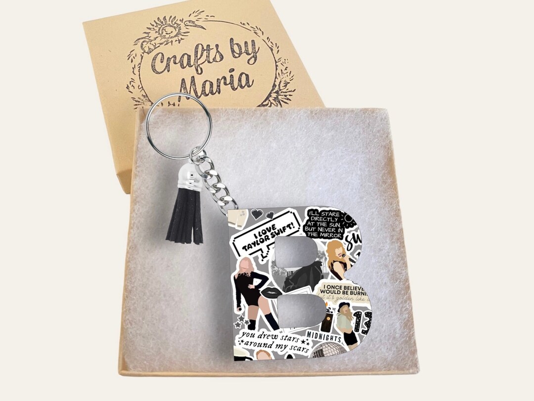 Taylor Swiftie Letter Keychain / Monogram Keychain / Taylor Gift ...