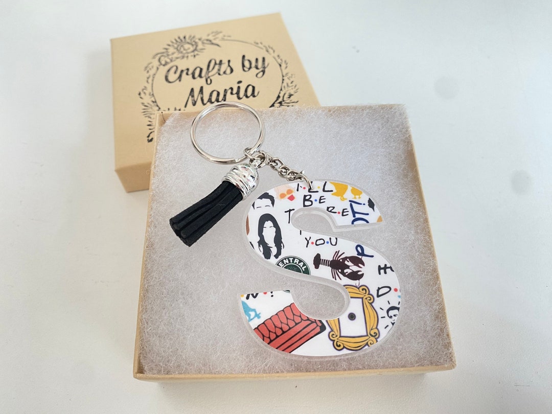 Friends Letter Keychain, Monogram Keychain, Friends Keychains, Friends ...