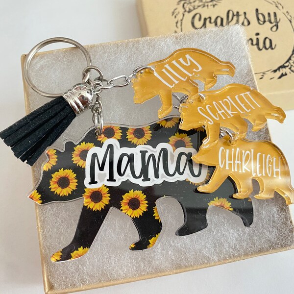 Bear Keychain - Etsy
