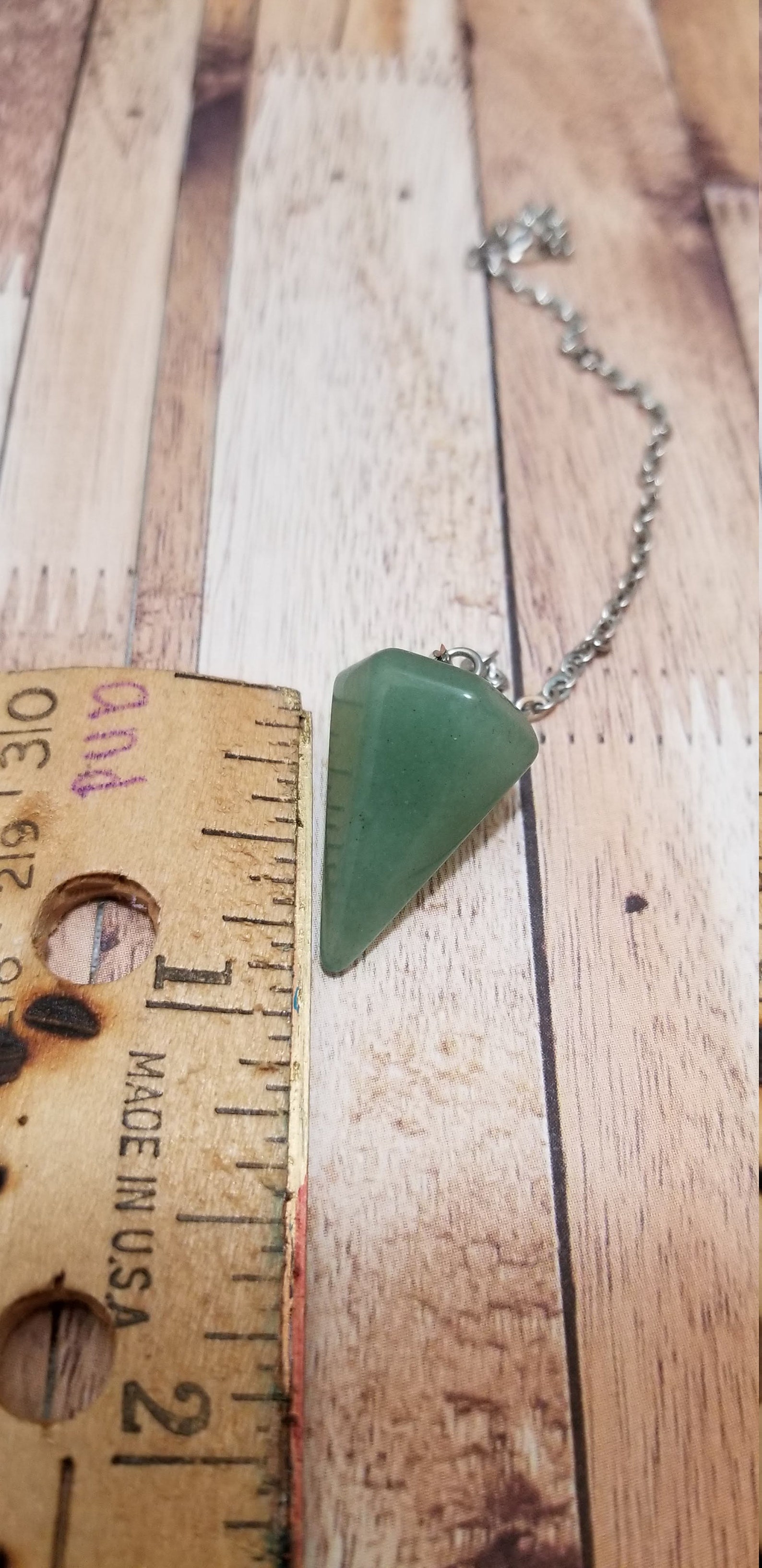 Green Aventurine Pendulum With Stand and Two Dowsing Cards - Etsy