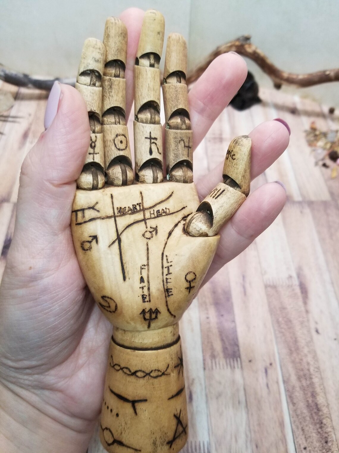 Palm Reading Hand With Palmistry Guide Book and Magnifier - Etsy