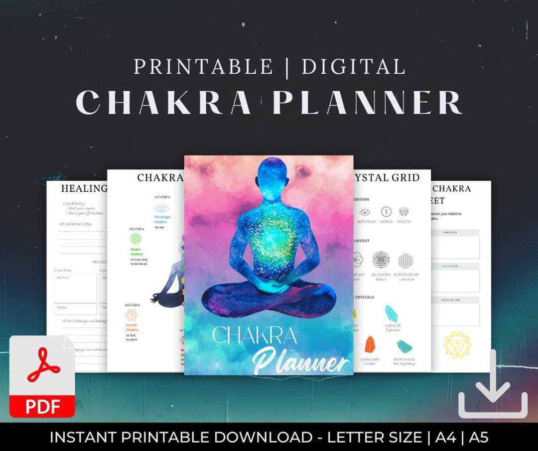 Printable Chakra Planner Chakra Worksheets Digital Goodnotes Chakra ...