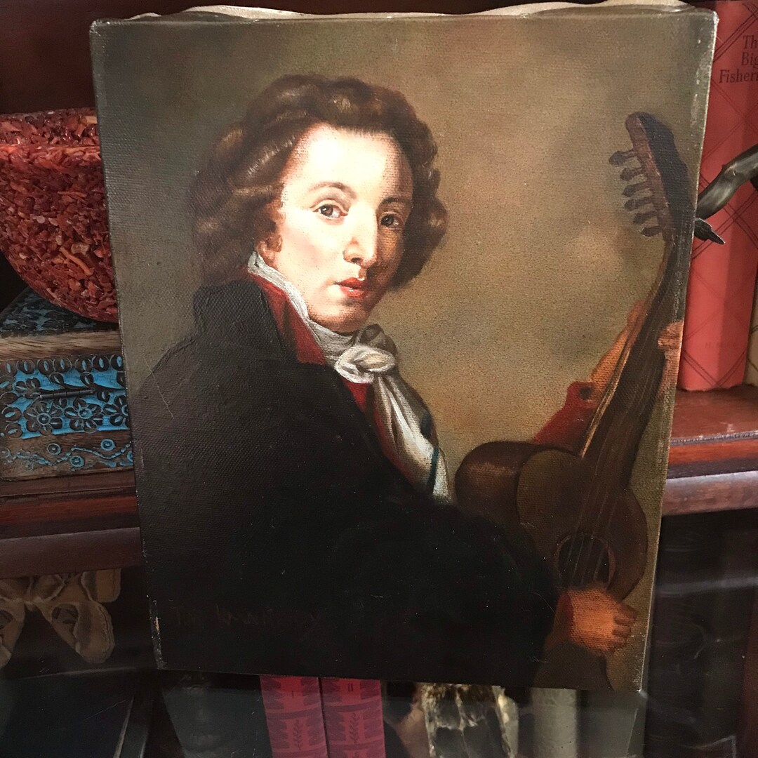 Oil Painting of Victorian Man and Chello - Etsy