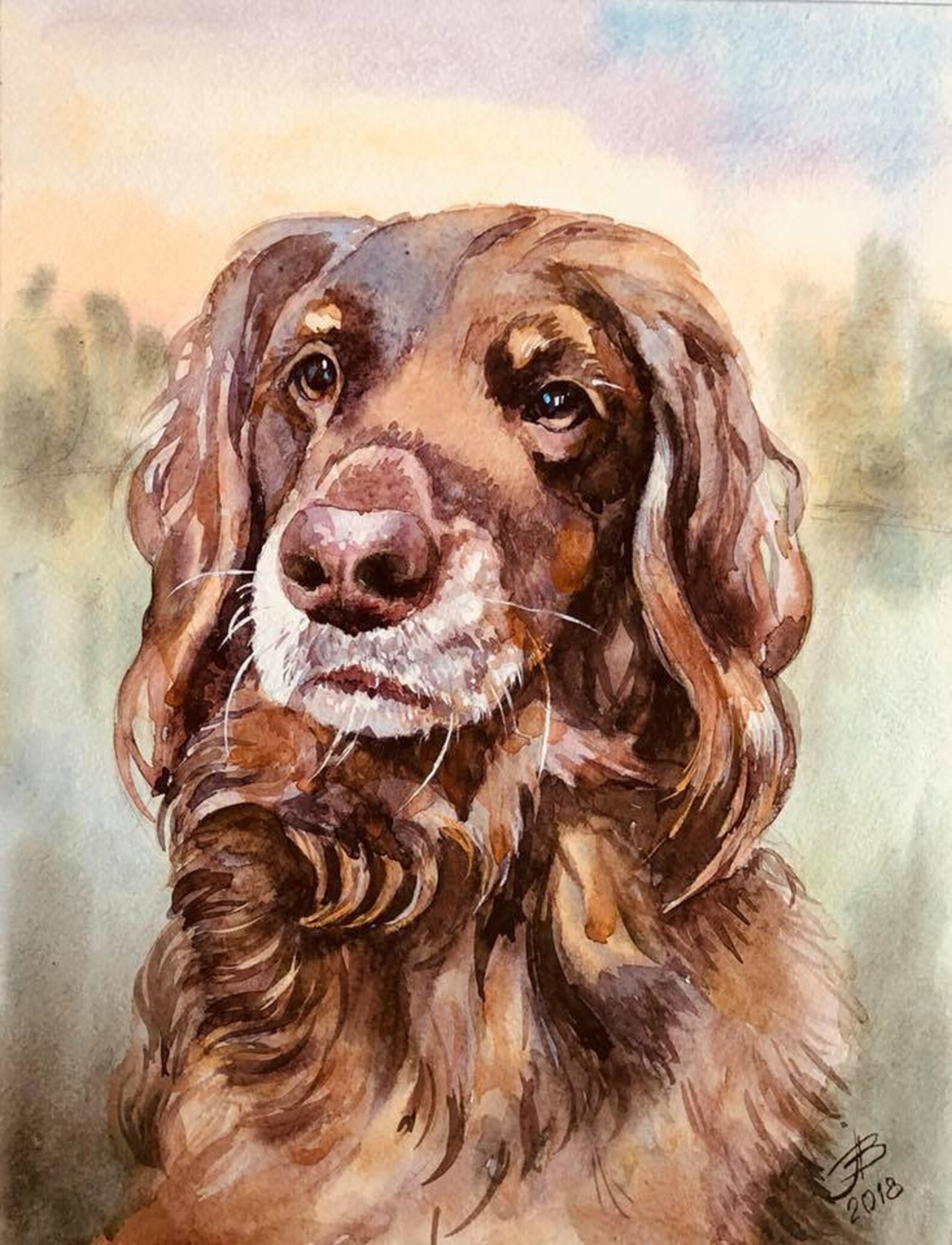 Custom Dog Portrait Dog Memory Pet Memorial Custom Pet Painting Custom ...