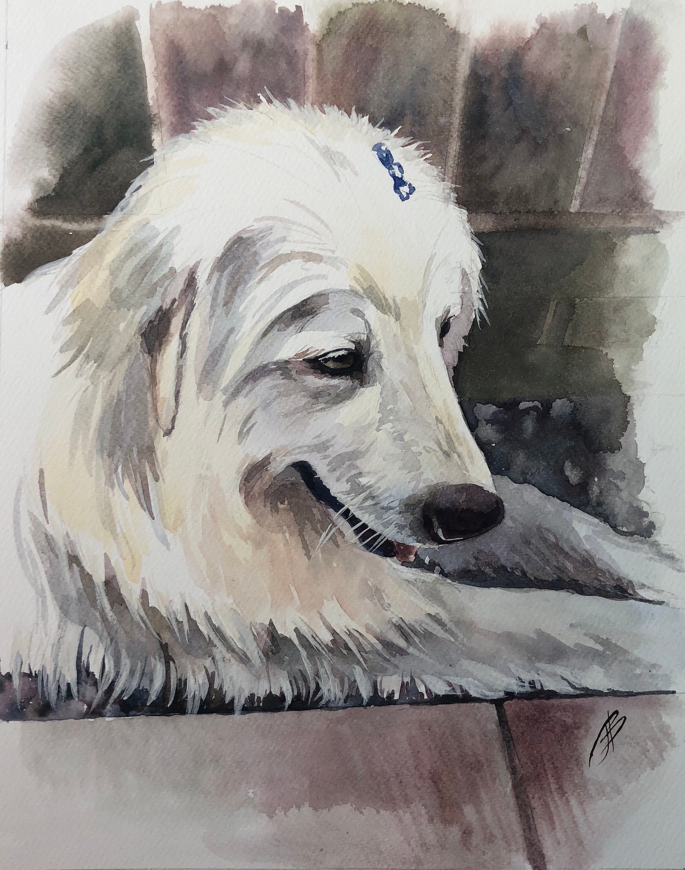 Custom Dog Portrait Dog Memory Pet Memorial Custom Pet Painting Custom ...