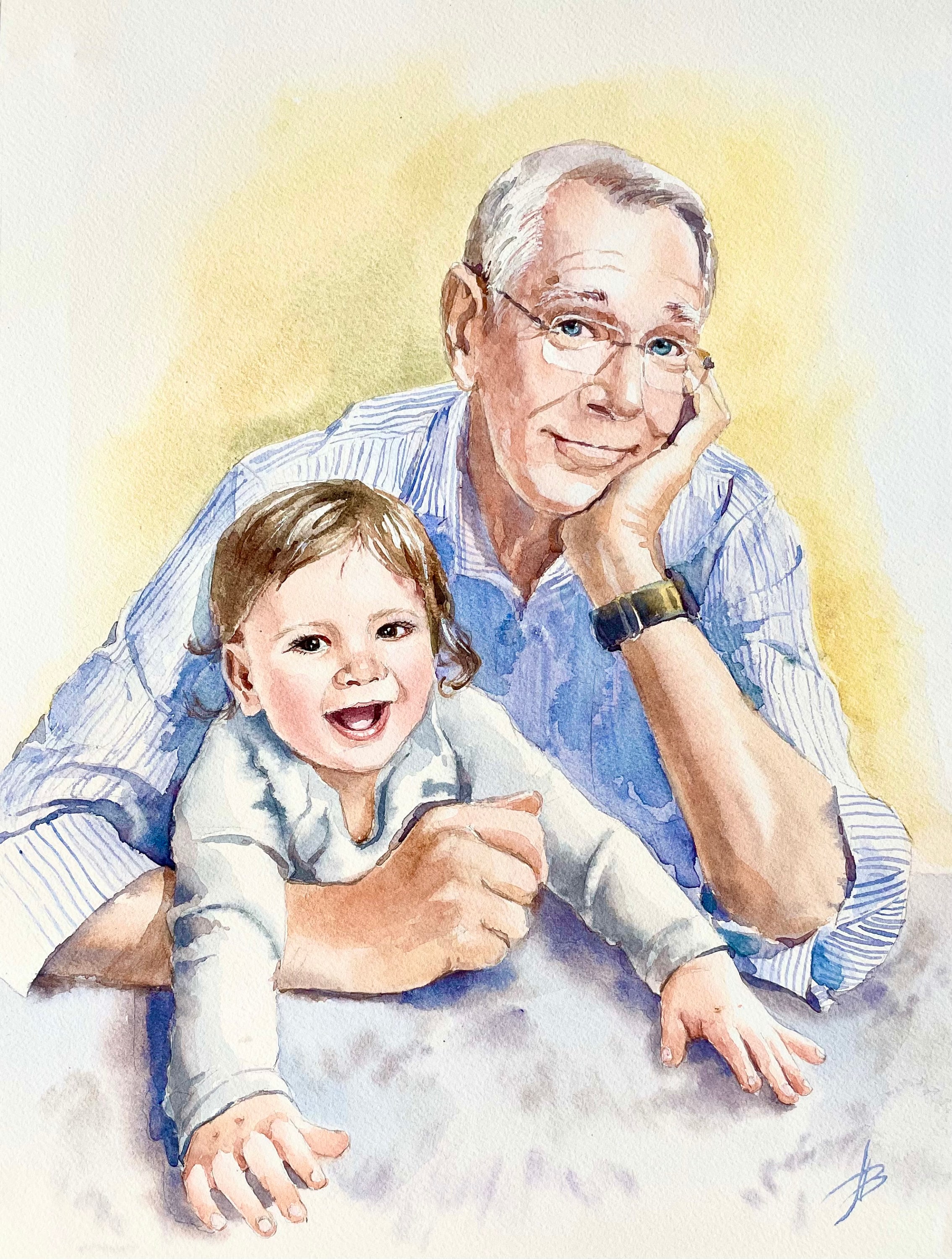 Family Portrait Face Portrait Children Portrait Custom Kid | Etsy