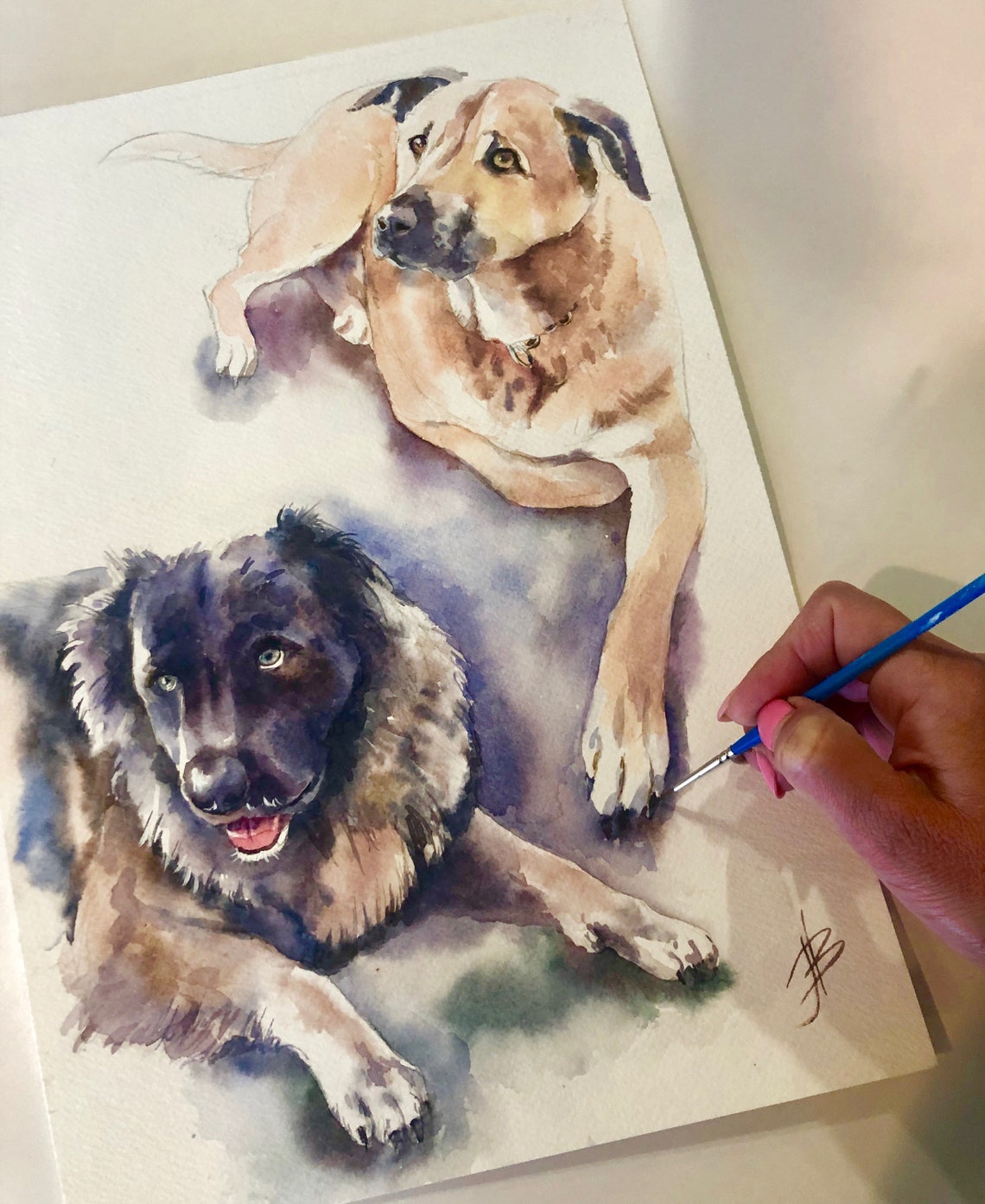 Custom Dog Portrait Dog Memory Pet Memorial Custom Pet - Etsy