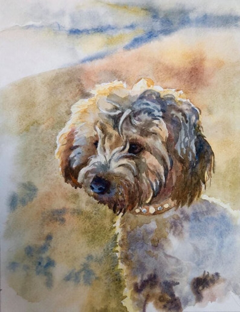 Custom Dog Portrait Dog Memory Pet Memorial Custom Pet - Etsy