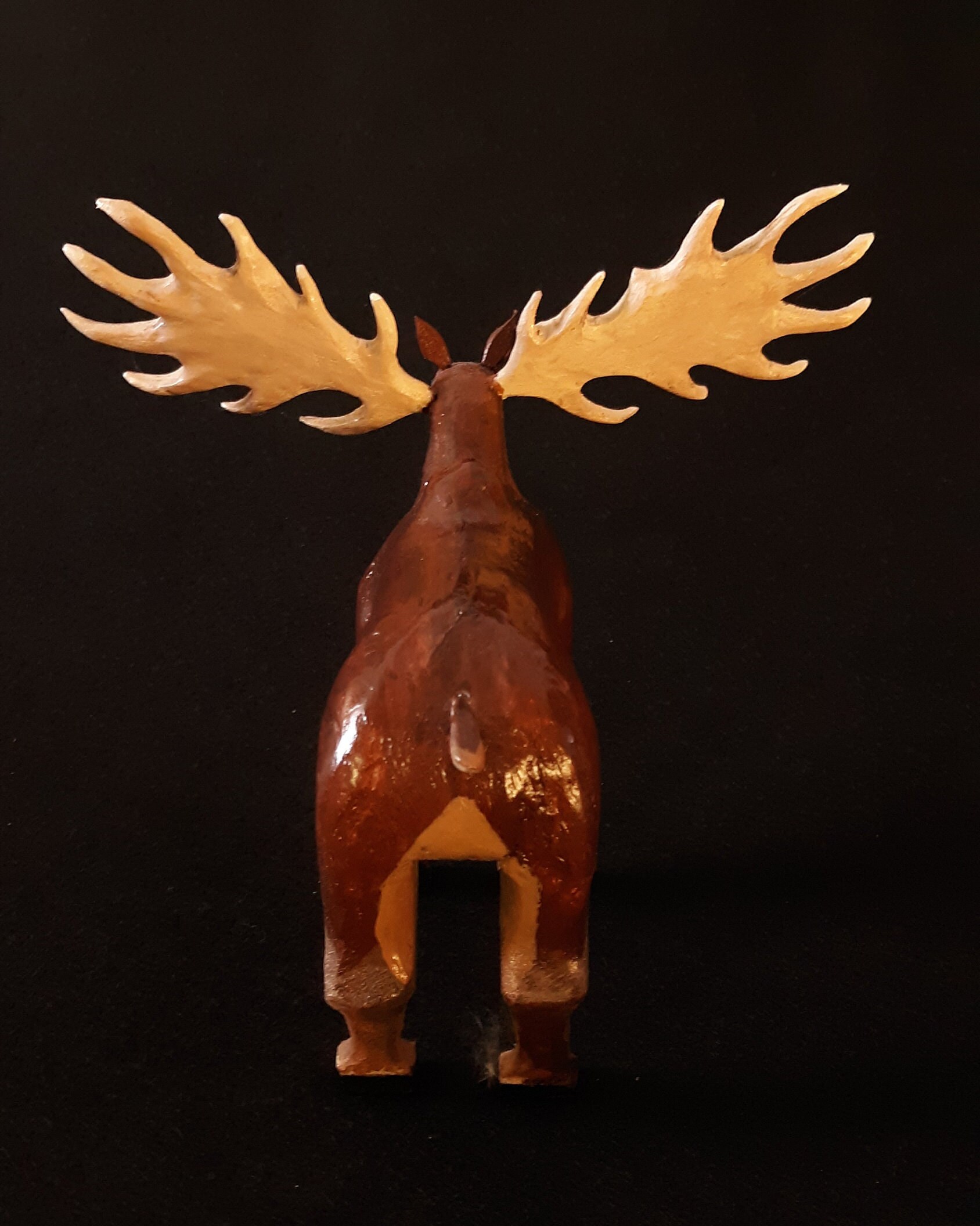 Hand Carved Woody the Moose - Etsy