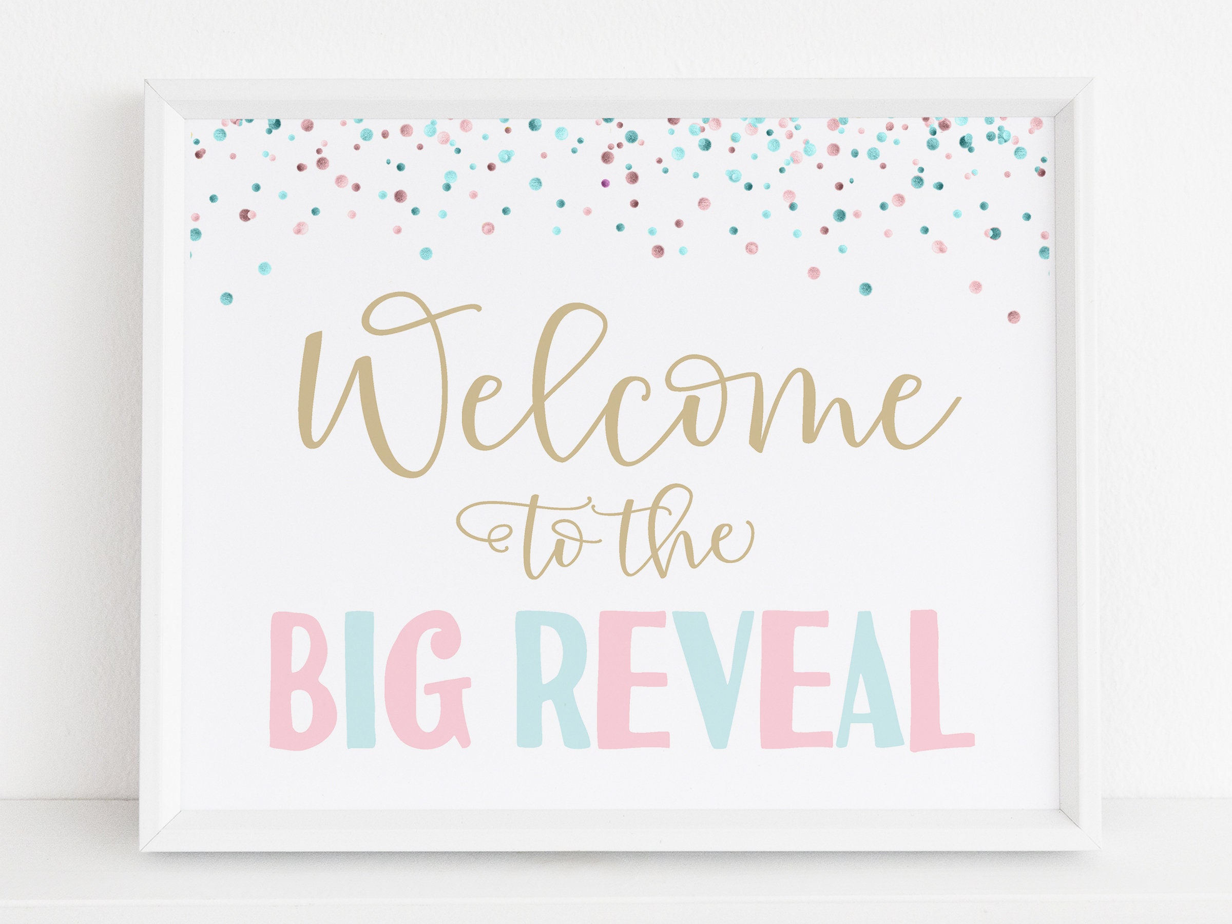 Gender Reveal Decorations Gender Reveal Party Signs Welcome Etsy