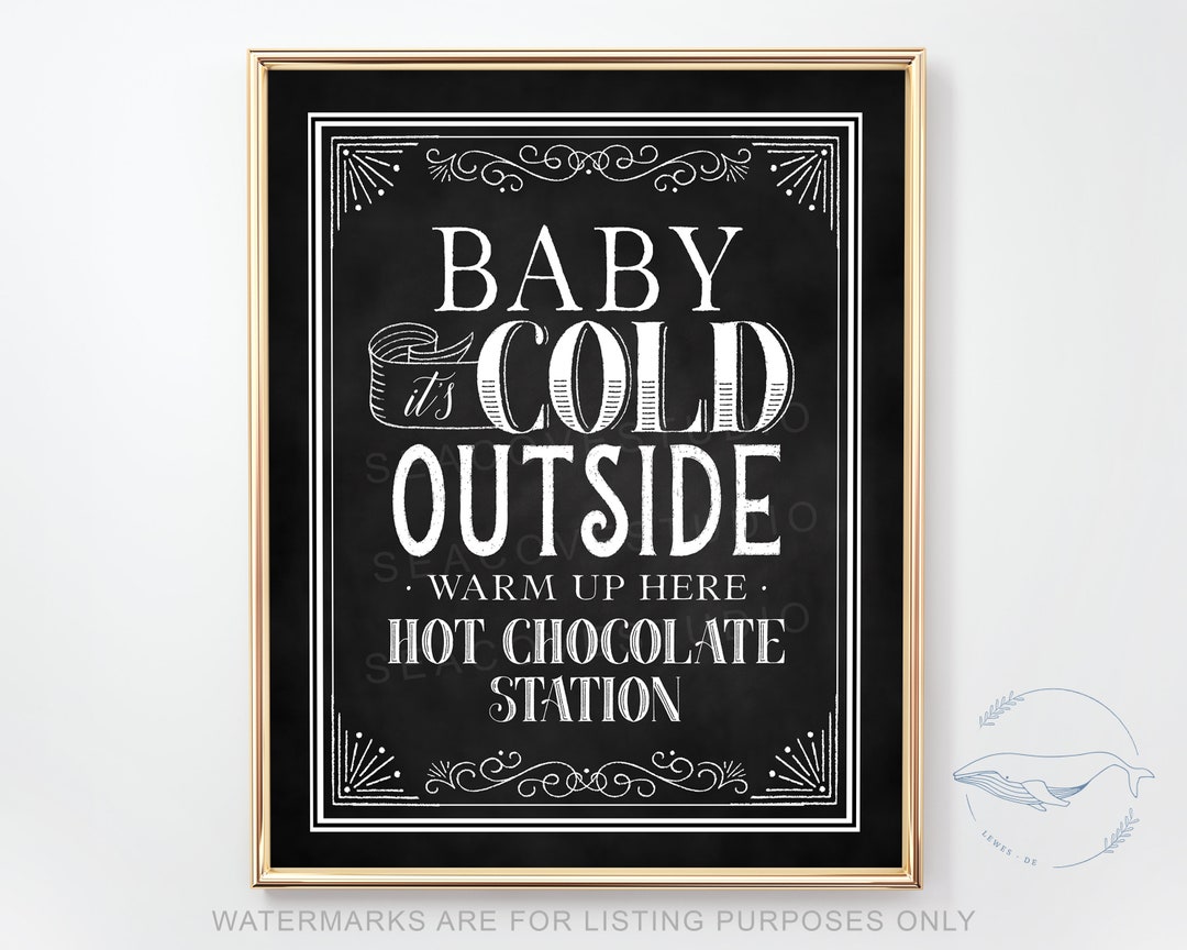 Chalkboard Hot Chocolate Station Sign Hot Chocolate Bar Sign - Etsy UK