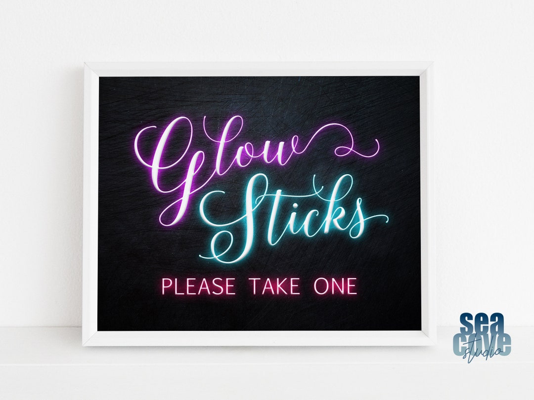 Glow Sticks for Wedding Glow Stick Signlet Love Glow Wedding - Etsy