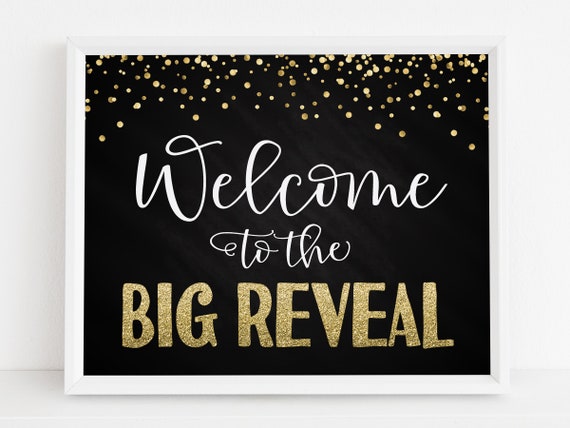 Welcome To The Big Reveal Sign Gender Reveal Party Ideas Etsy