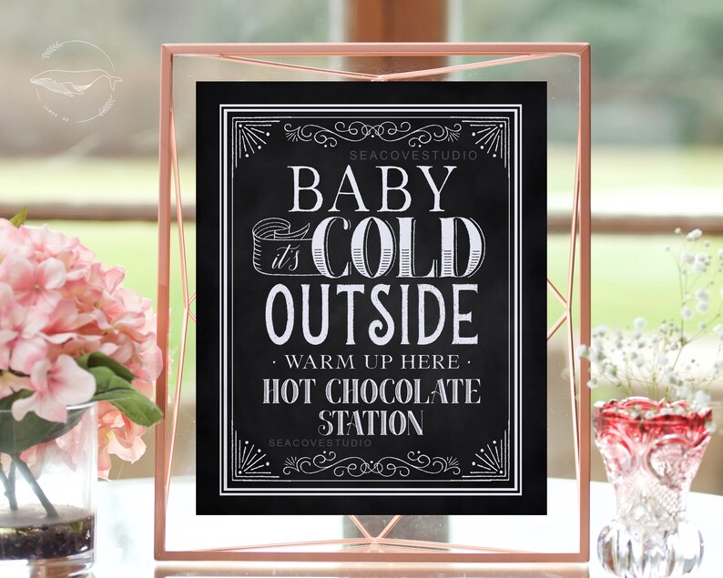 Chalkboard Hot Chocolate Station Sign Hot Chocolate Bar Sign | Etsy UK