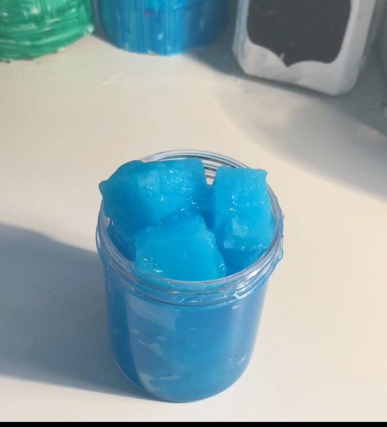 Borax Free Blue Raspberry Jelly Cube Slime 4OZ - Etsy