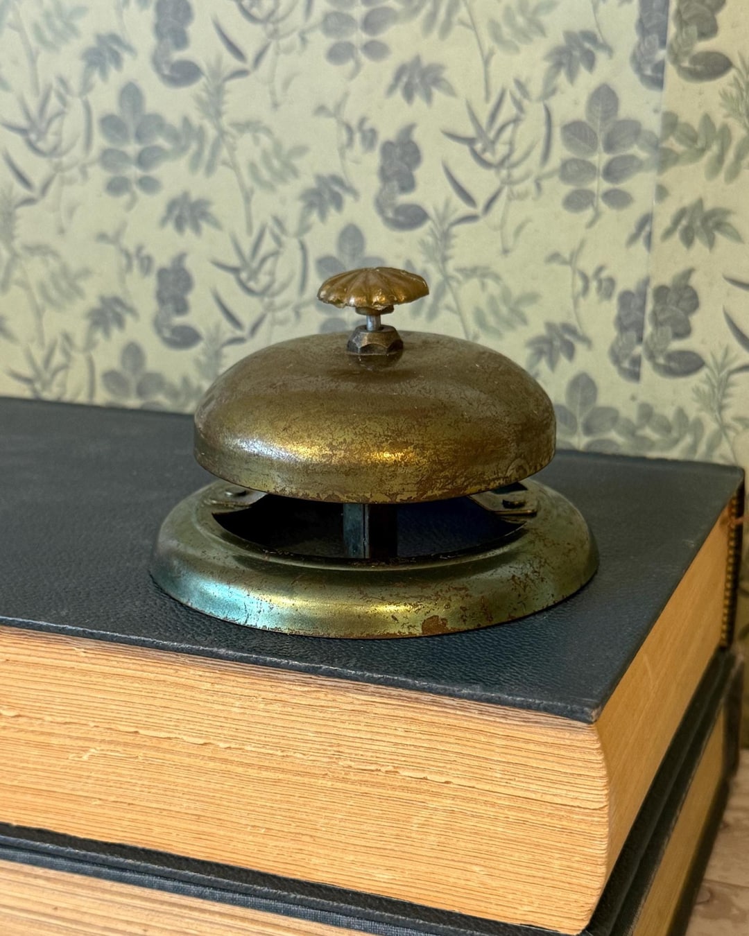 Vintage Hotel Desk Bell | Brass Tone Service Bell | Reception Counter ...