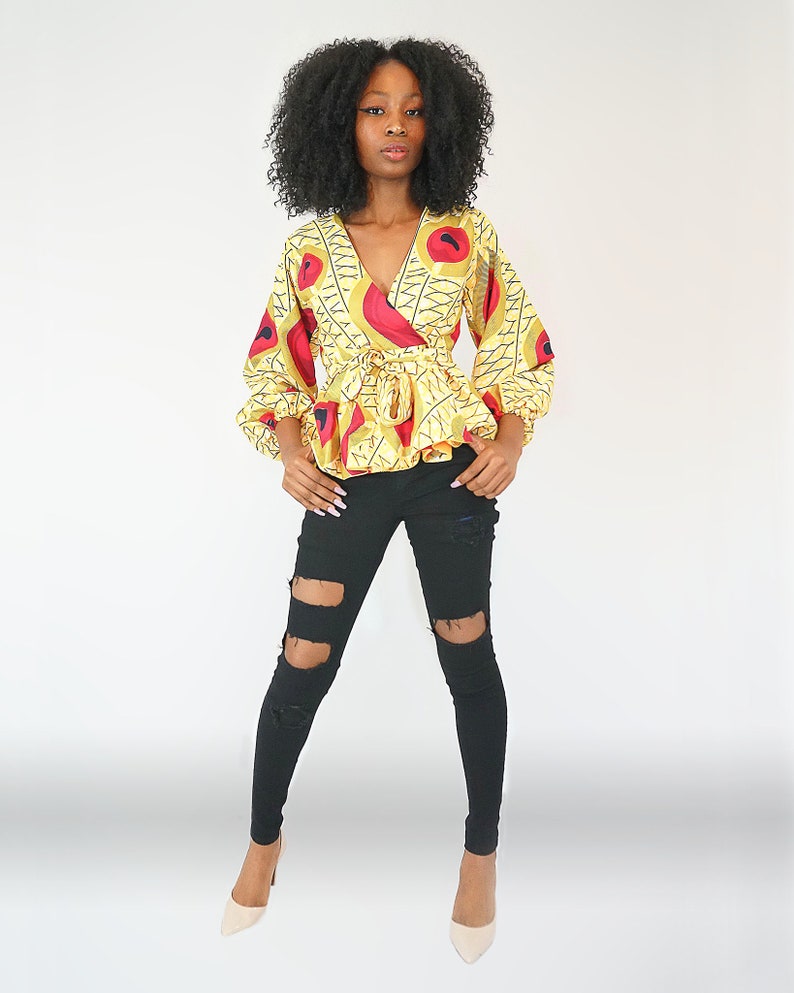 African Top Hots Summer African Tops Ankara Print Blouses | Etsy