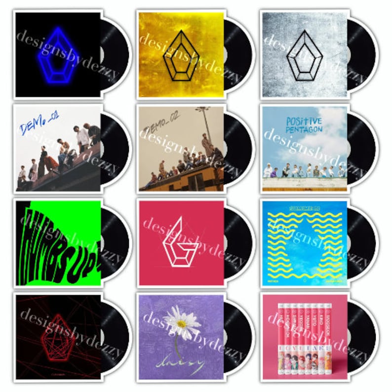 PENTAGON Record-themed Digital Stickers ( 12-pack ) - Etsy