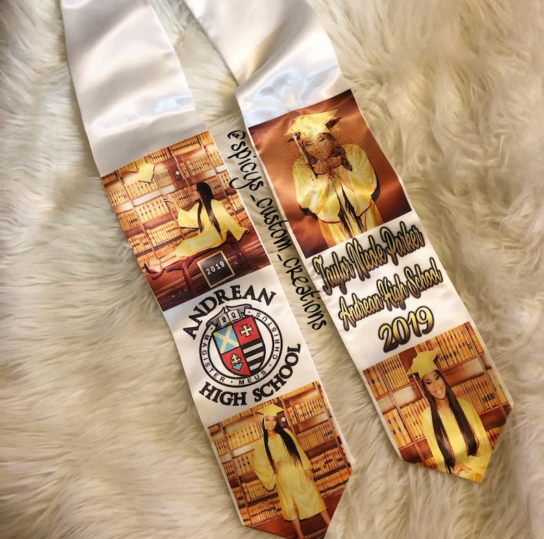 Graduation Stole Template Etsy