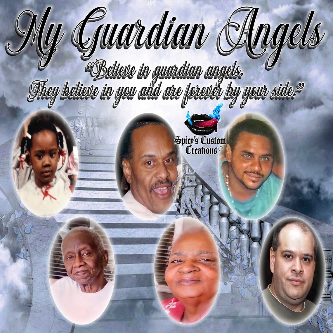 My Guardian Angels Template W/ Prayer - Etsy