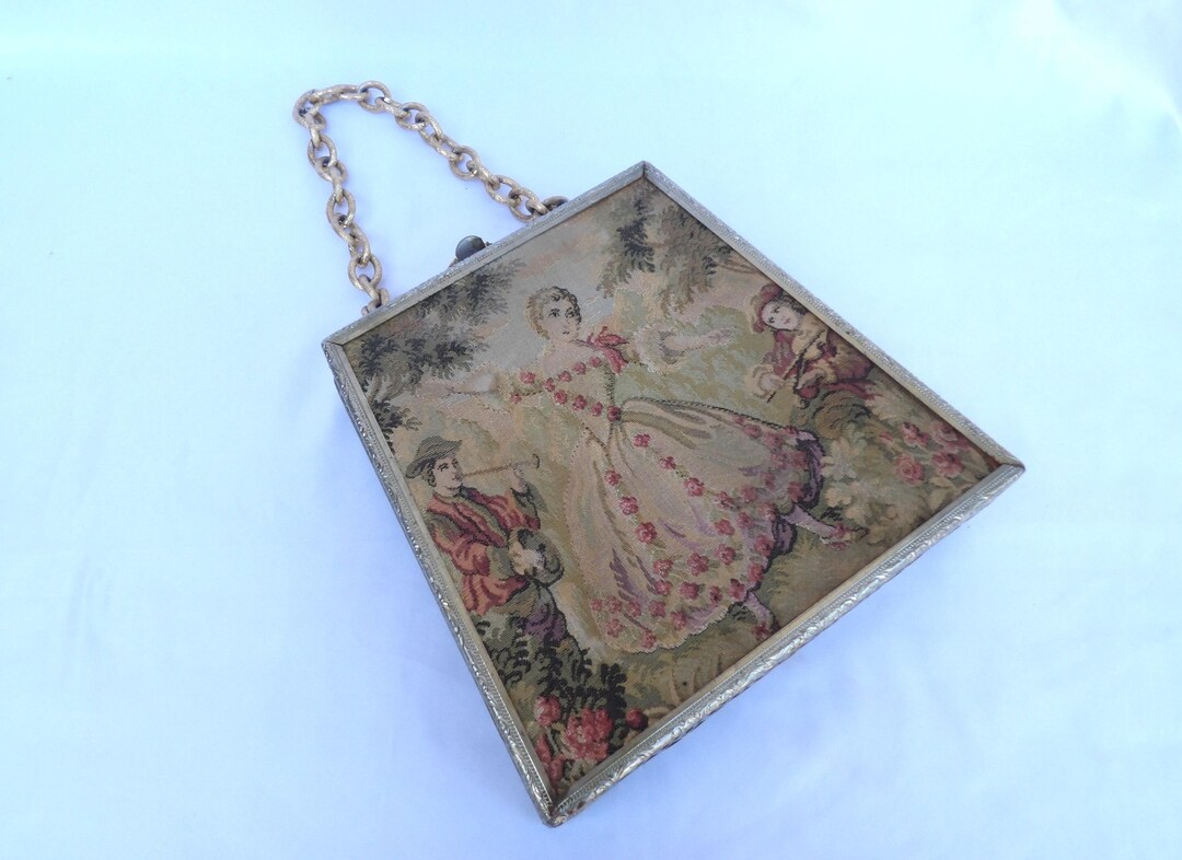 Vintage Tapestry Box Purse - Etsy