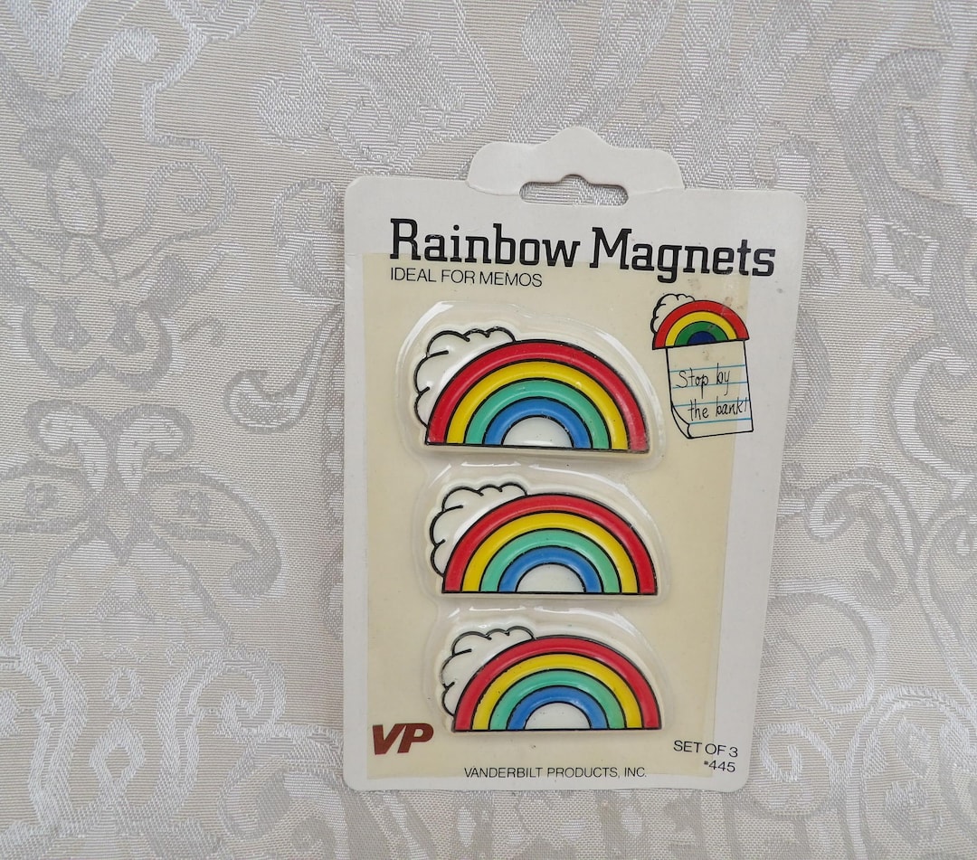 Vintage versiegelte Regenbogen Memos Magnete - Etsy.de