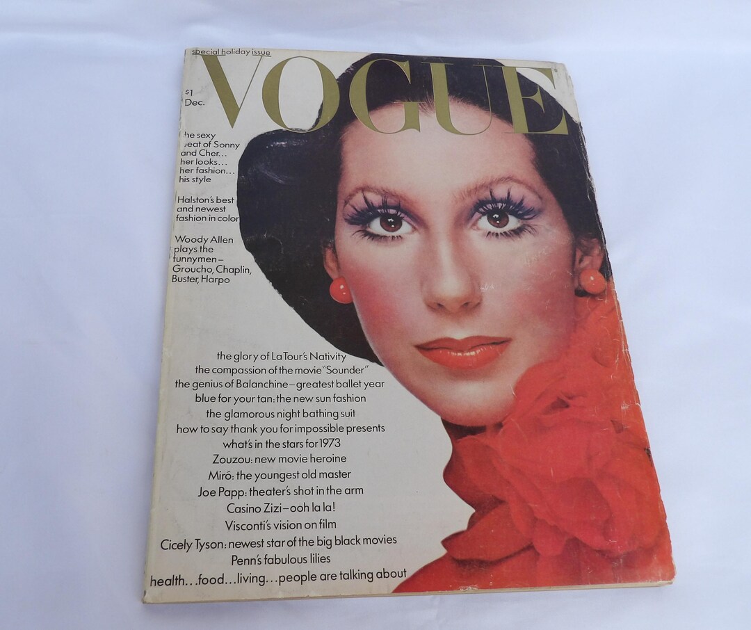 Vintage 1972 Vogue Magazine Cher Cover - Etsy