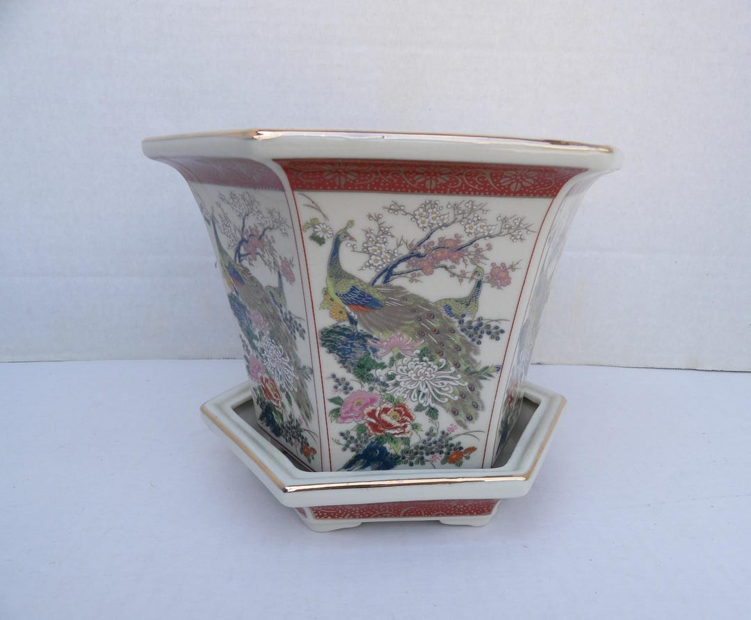 Vintage 1979 Satsuma Planter & Tray Never Used - Etsy