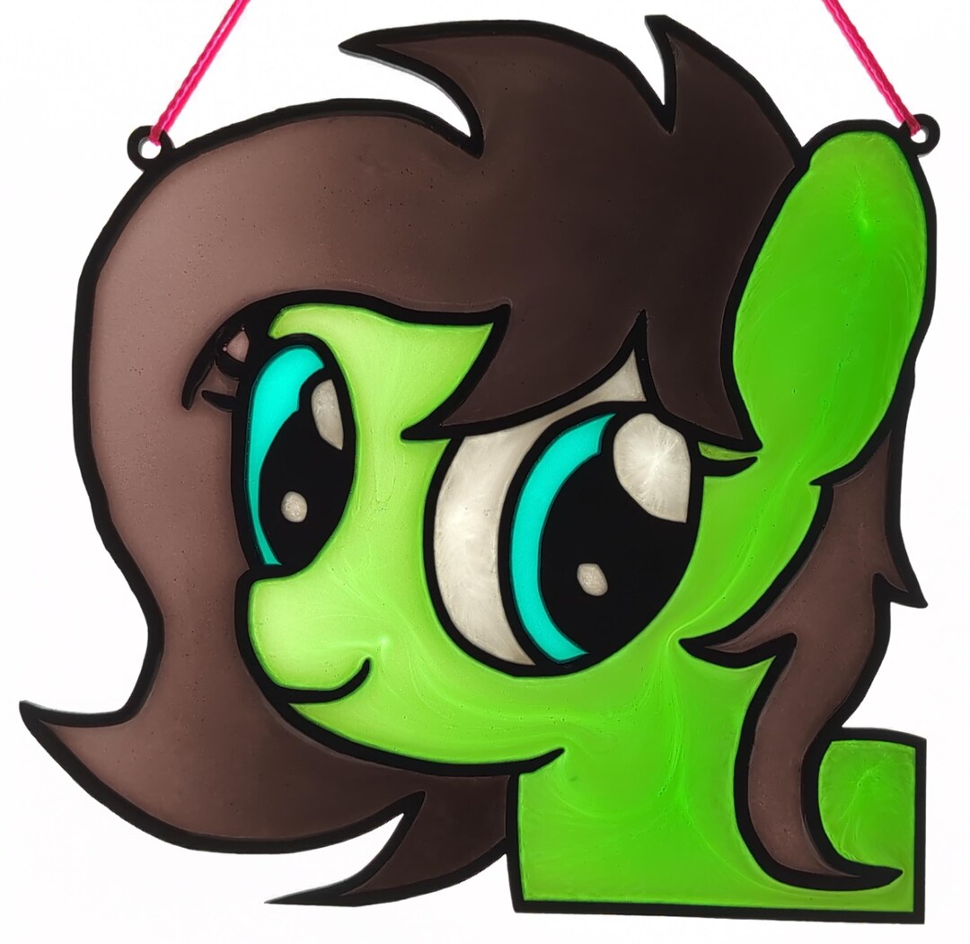Anon Filly Stained Glass Style Resin Portrait - Etsy