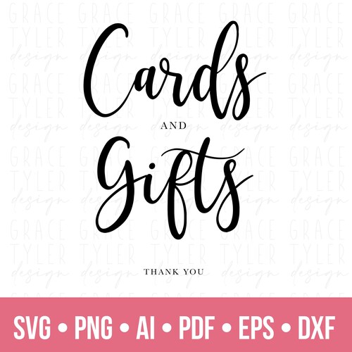 Cards and Gifts SVG Bundle Wedding Sign Svg Wedding SVG - Etsy