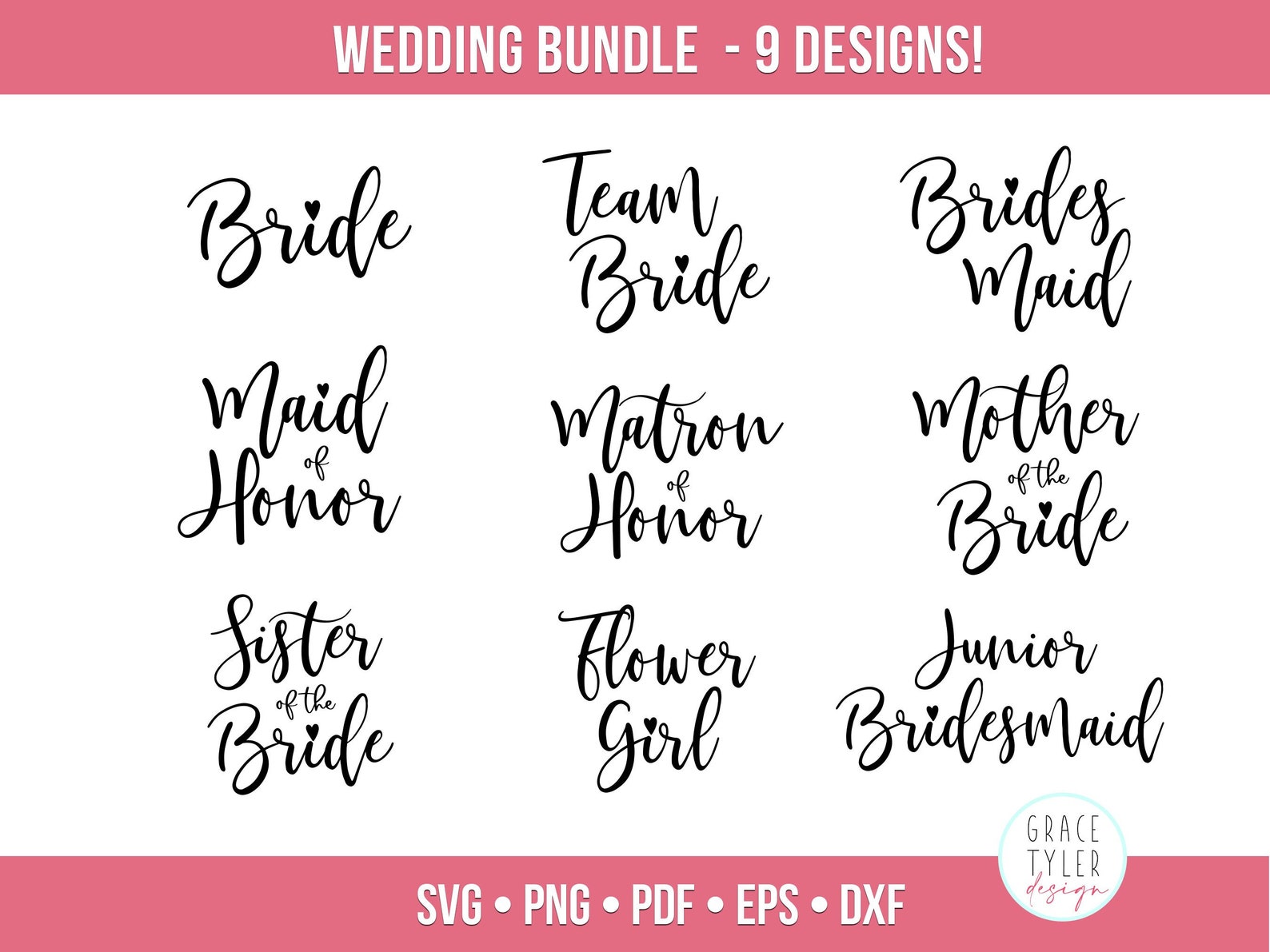 Bridal Party SVG Bundle Team Bride Svg Bridal Party SVG - Etsy