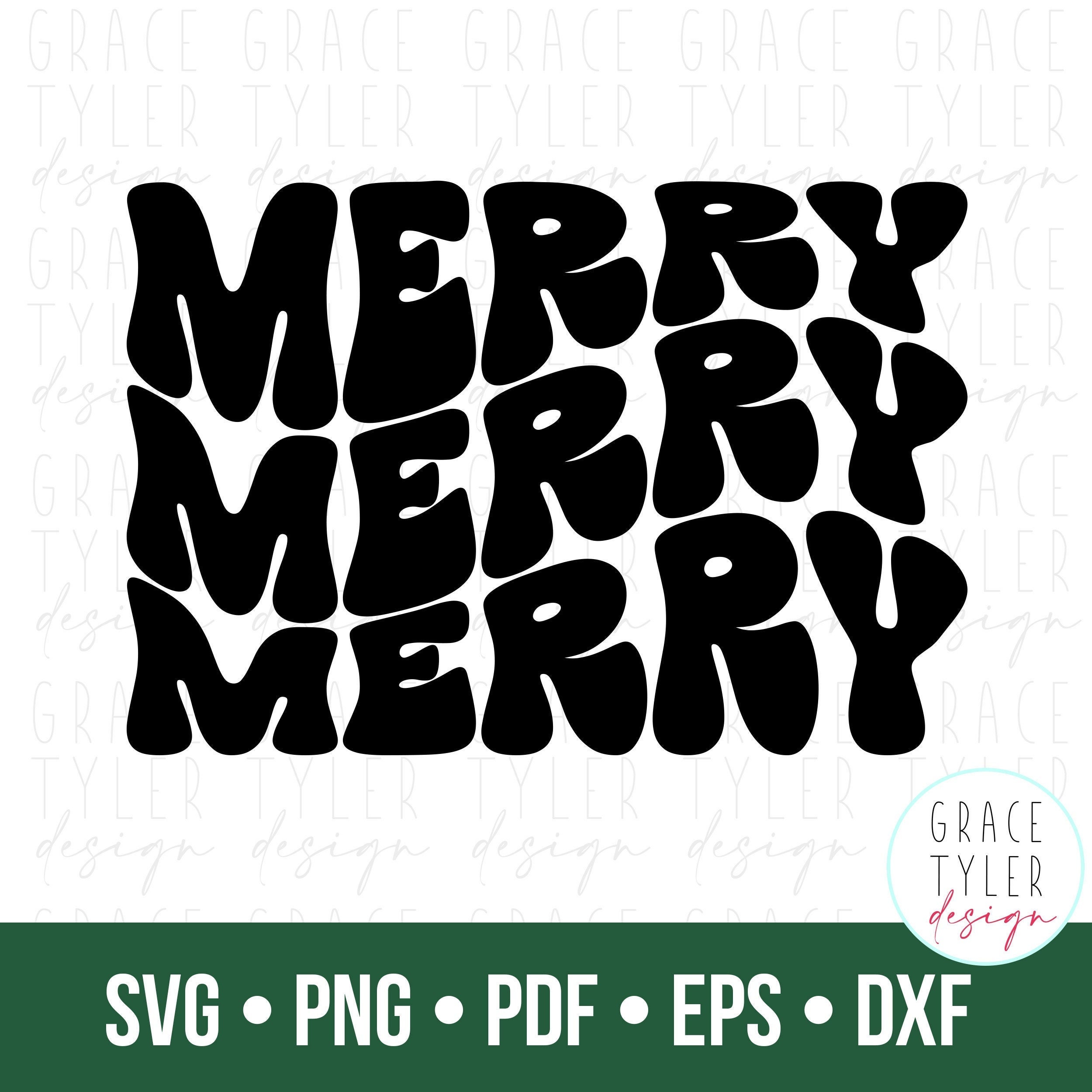 Merry Merry SVG Merry Christmas Svg Merry and Bright Svg - Etsy