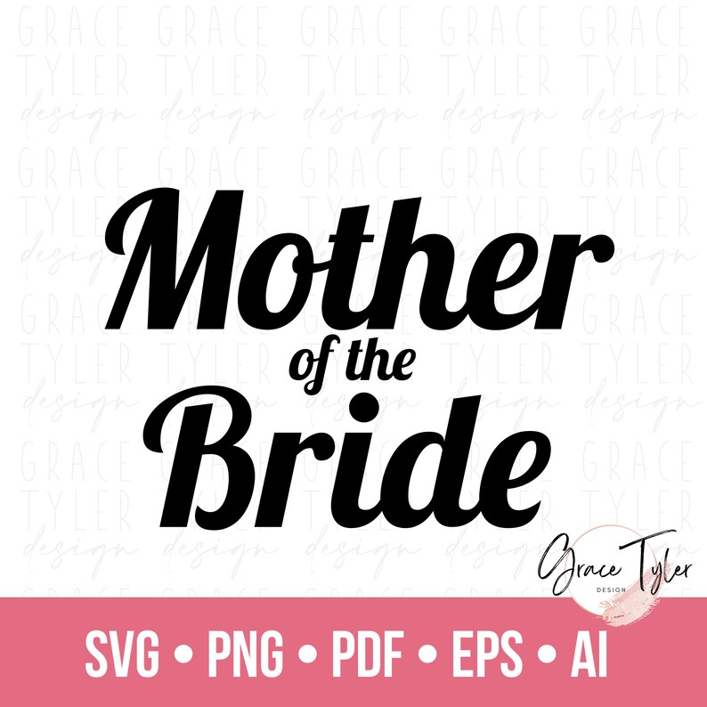 Mother of the Bride Svg Png Dfx Bridal Party SVG Wedding - Etsy