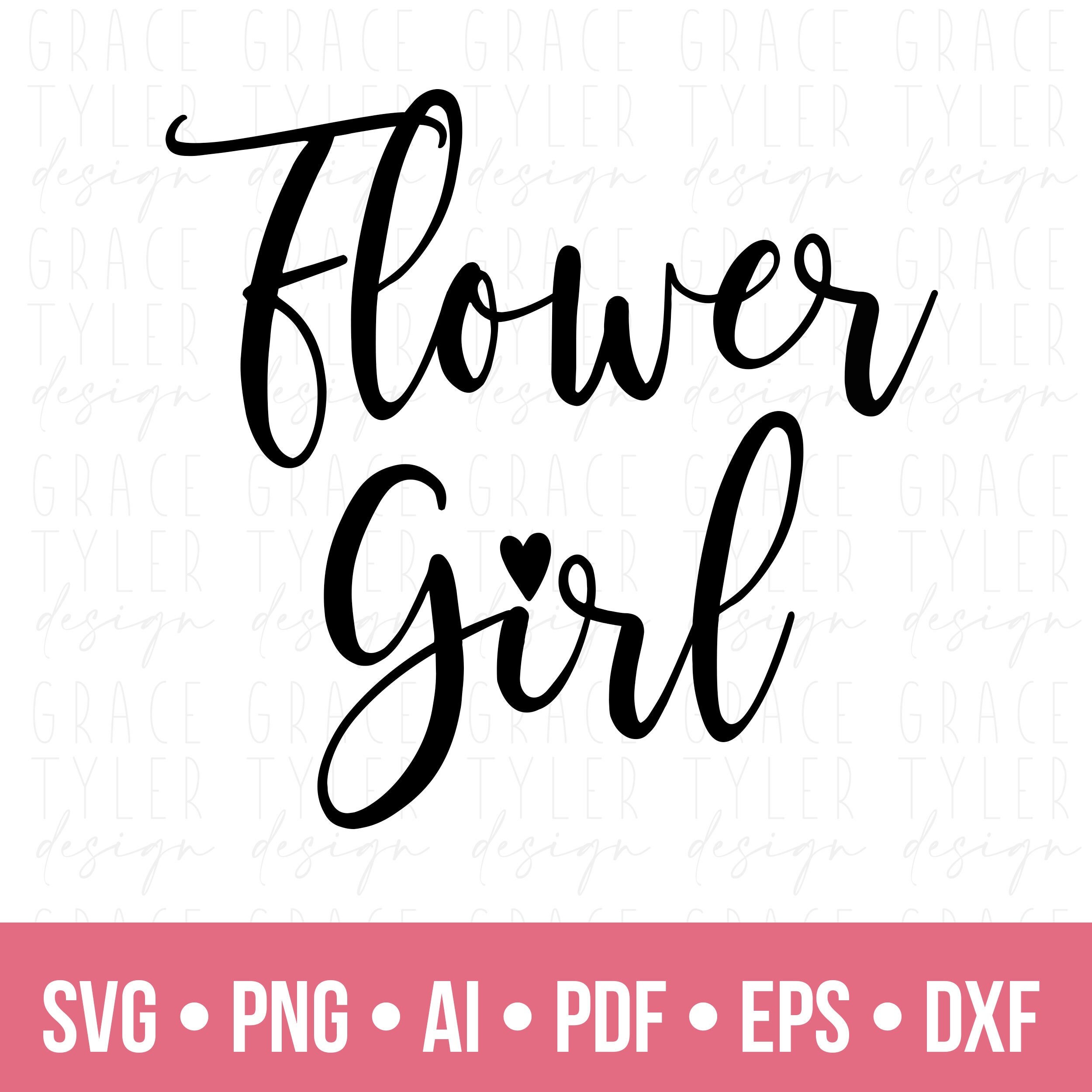 Flower Girl Svg, Png, Dfx, Bridal Party SVG, Wedding Svg, Instant ...