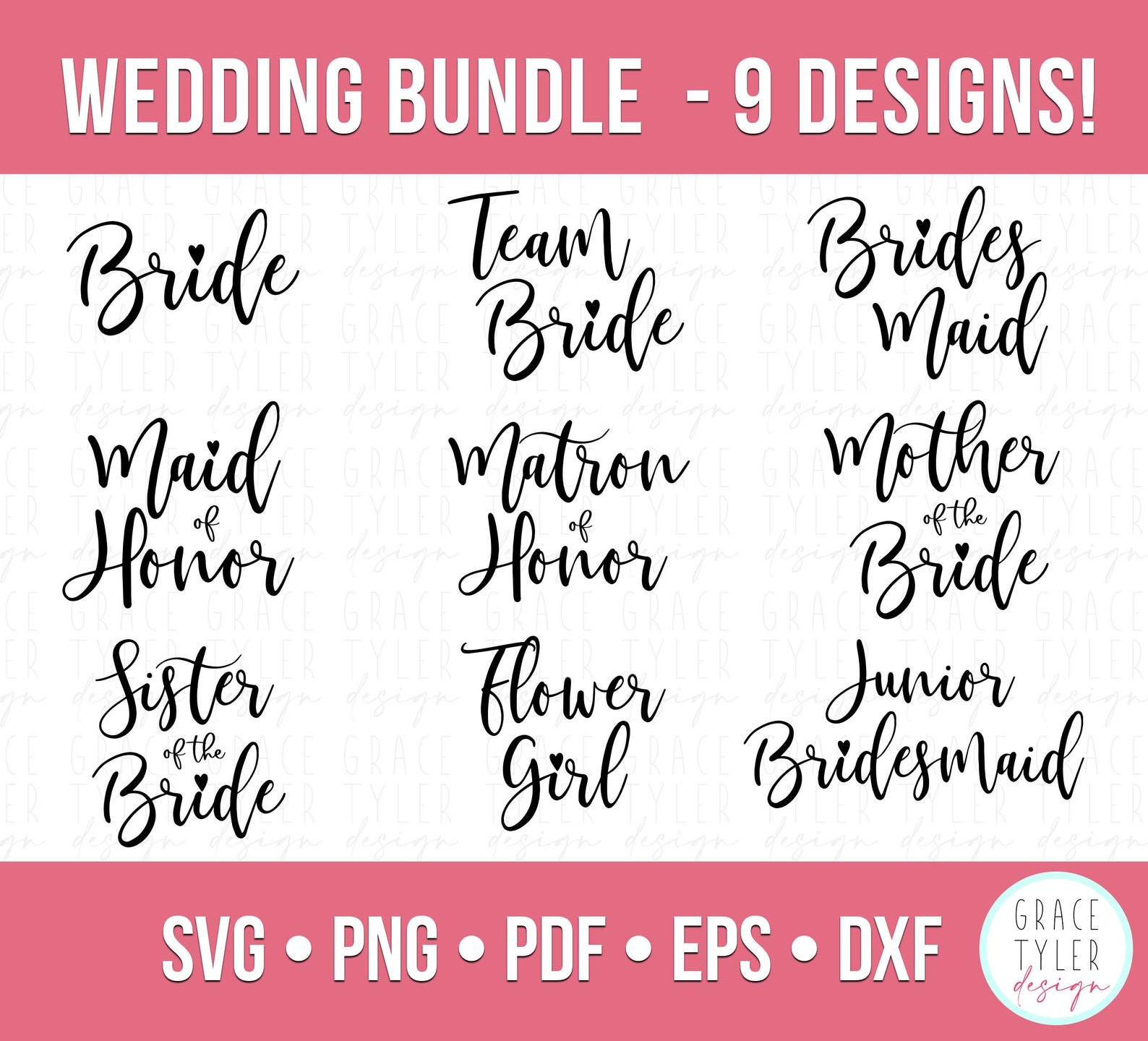 Bridal Party SVG Bundle Team Bride Svg Bridal Party SVG - Etsy