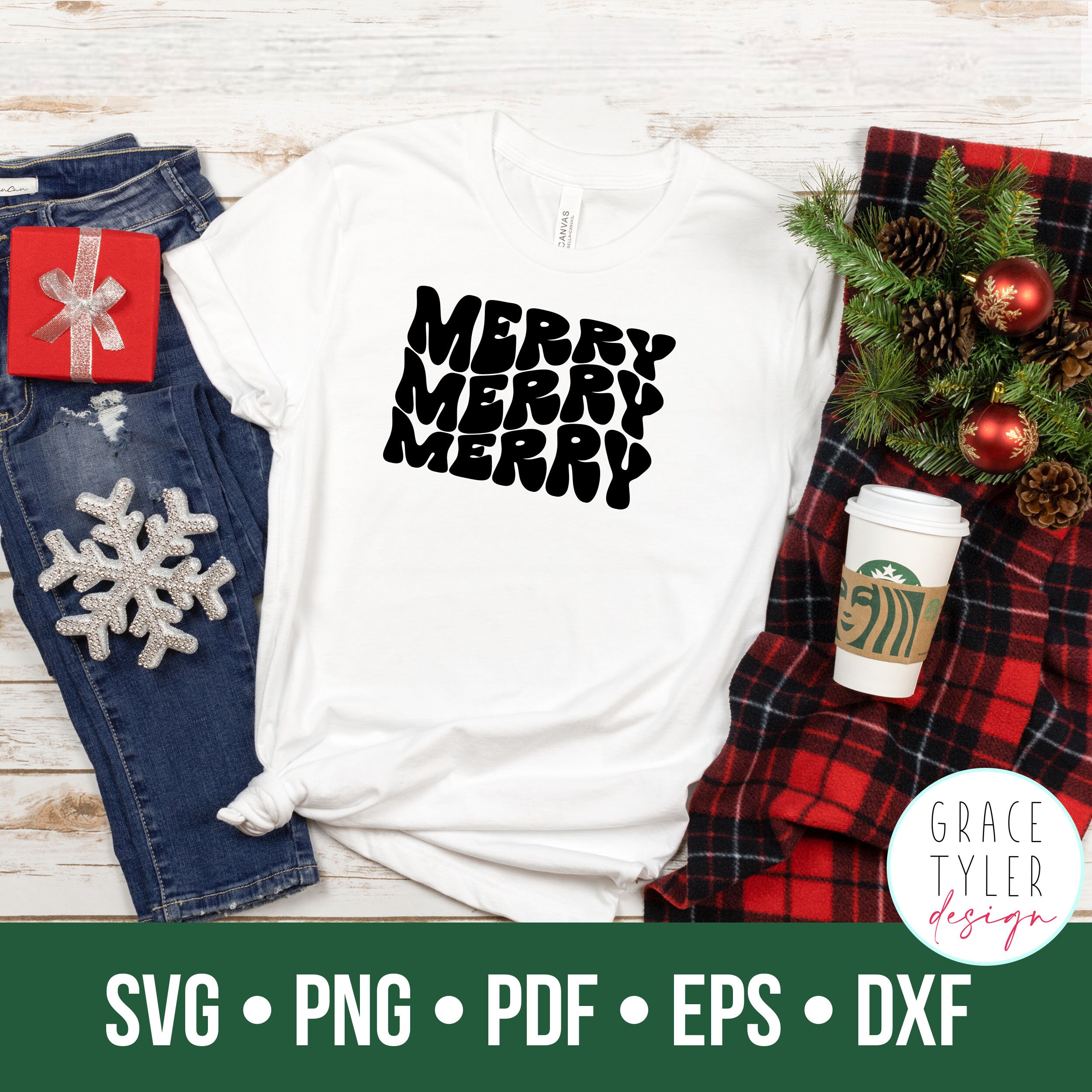 Merry Merry SVG Merry Christmas Svg Merry and Bright Svg - Etsy