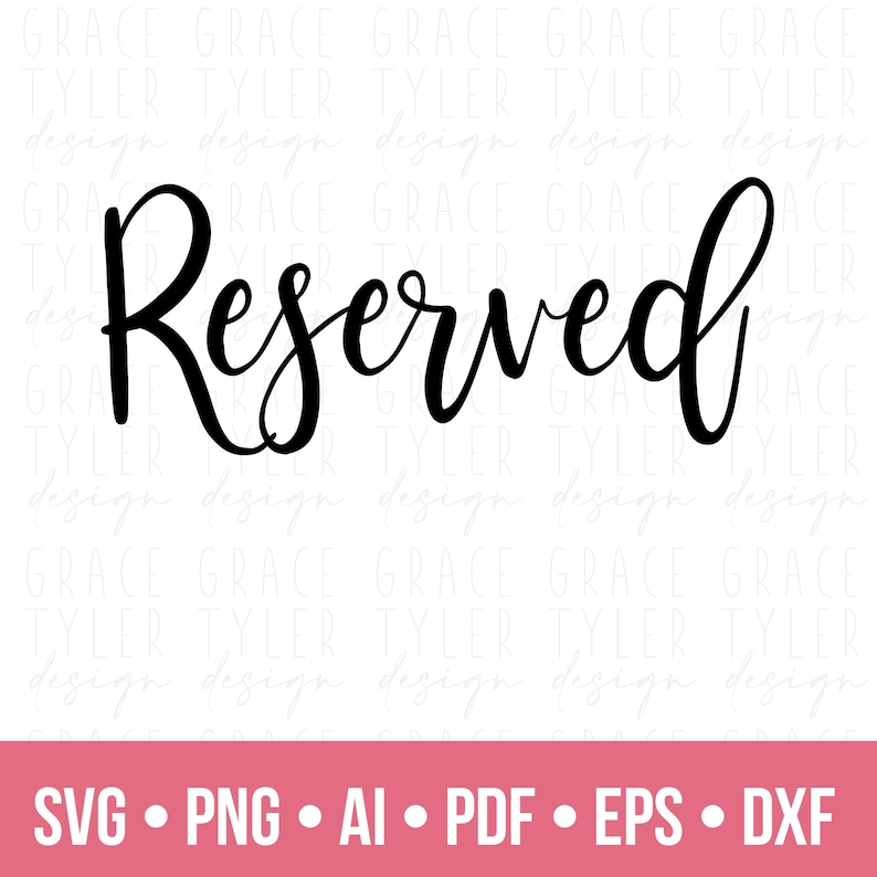 Reserved Sign SVG Wedding Sign Png Bundle PNG Wedding Sign - Etsy