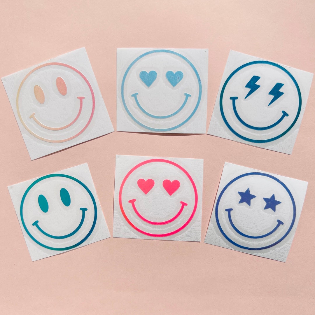 Smiley Face Vinyl Decal: Laptop, Water Bottle Decals - Etsy