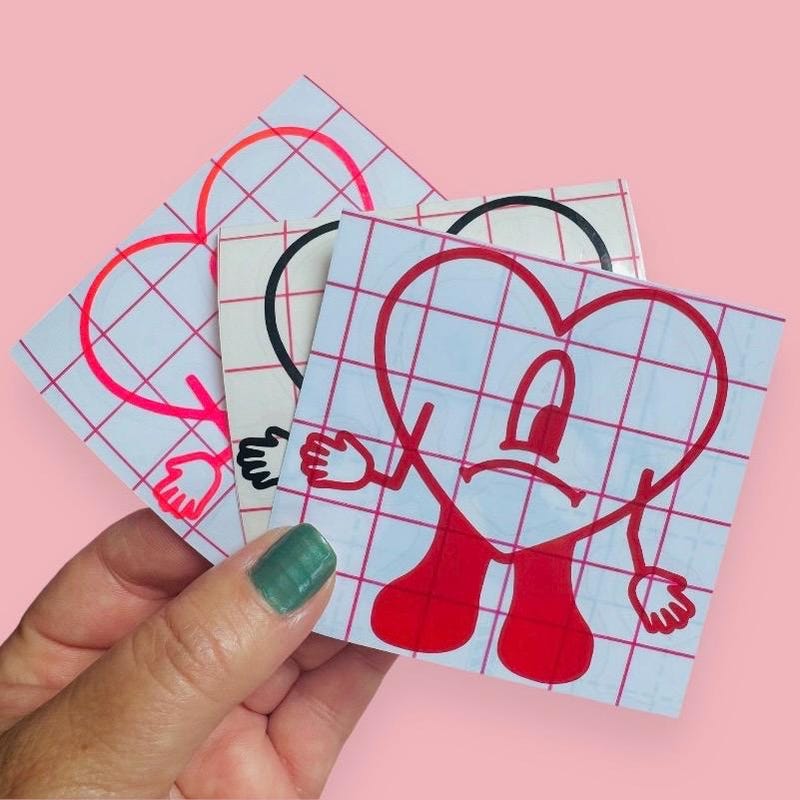 Bad Bunny Heart - Etsy