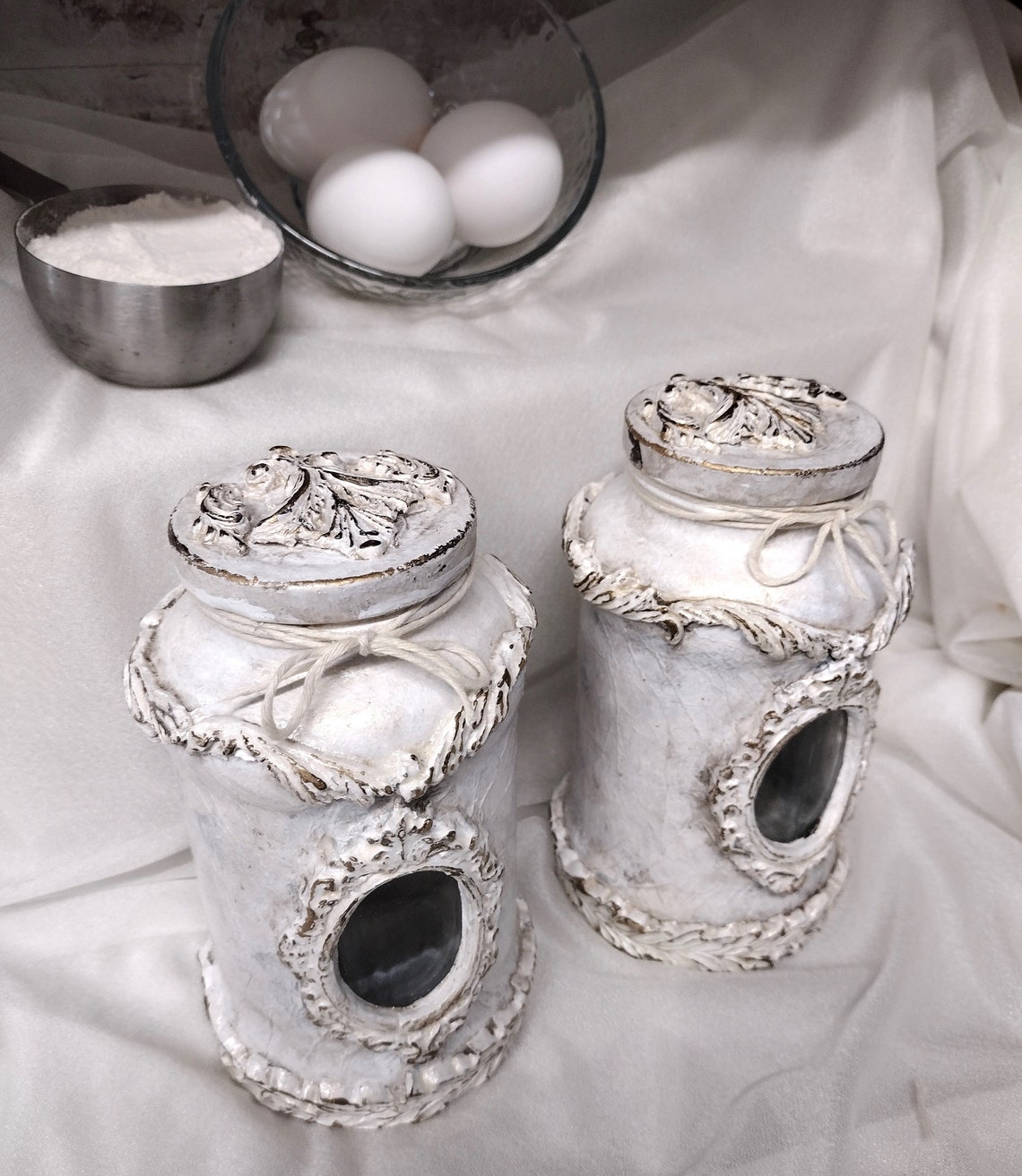 Set of Art Deco Flour and Sugar Jars - Etsy