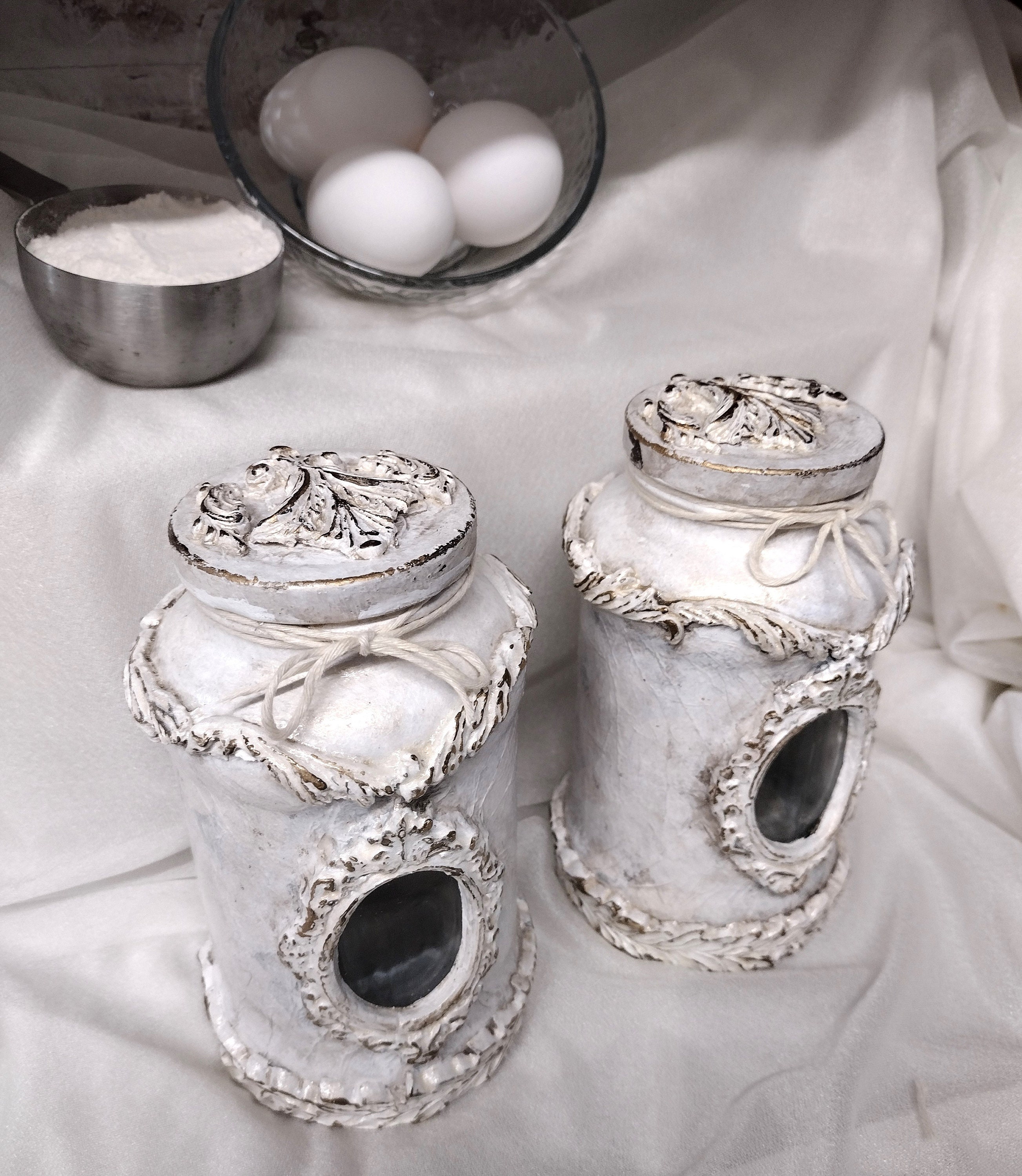 Set of Art Deco Flour and Sugar Jars - Etsy