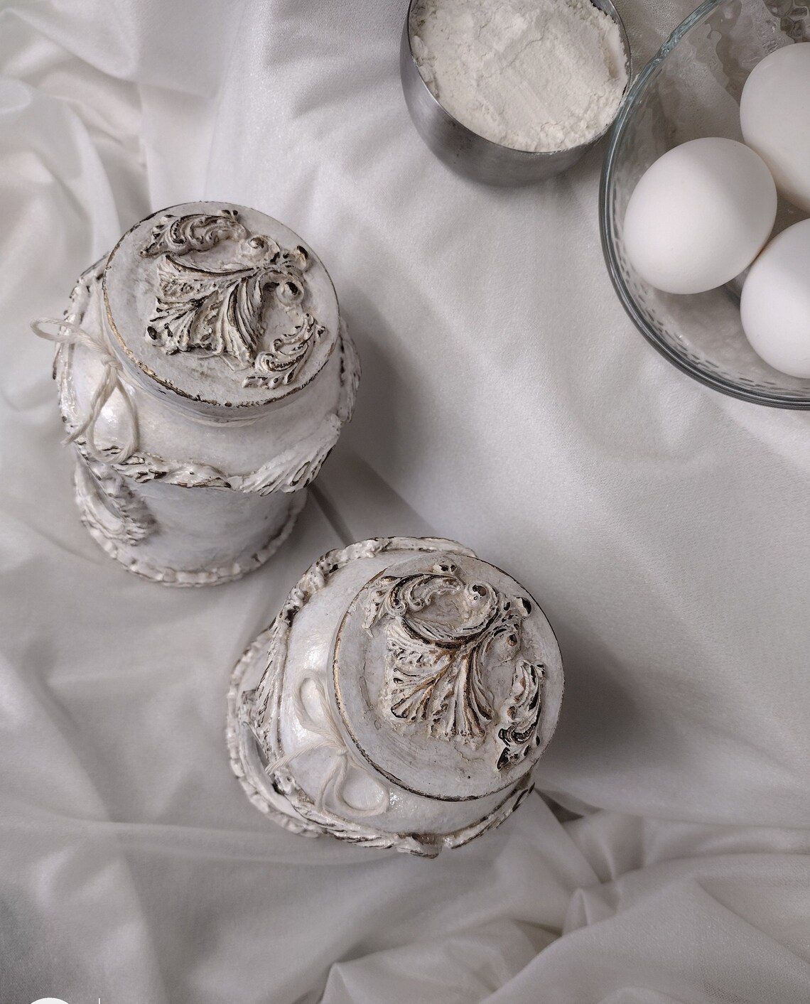 Set of Art Deco Flour and Sugar Jars - Etsy