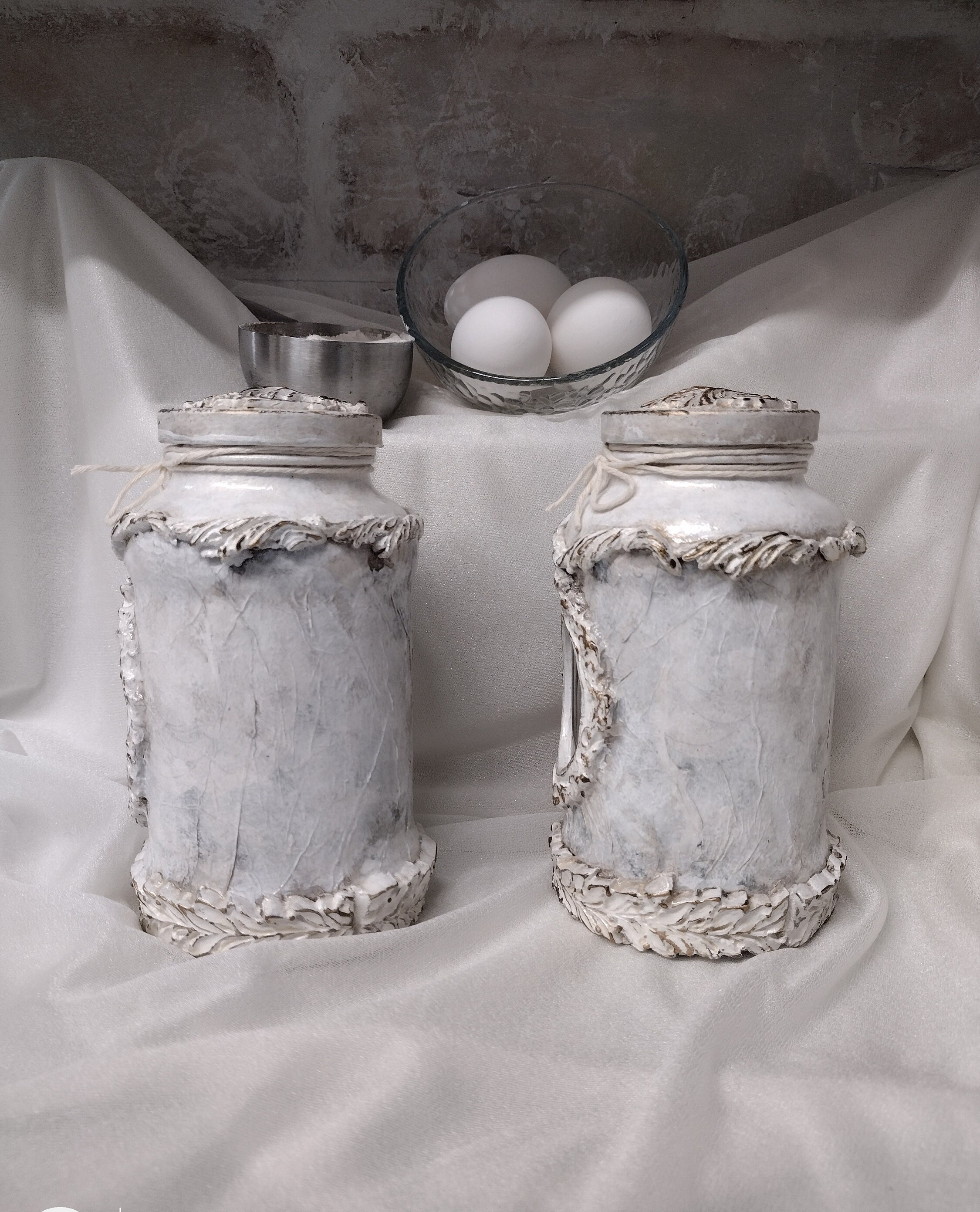 Set of Art Deco Flour and Sugar Jars - Etsy